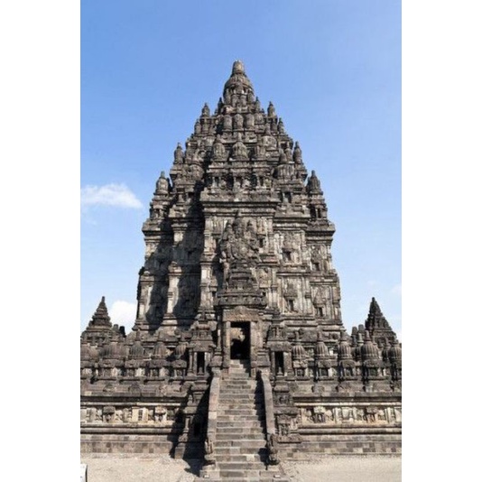 Jual lukisan cetak candi Prambanan plus bingkai uk 65x45 | Shopee Indonesia