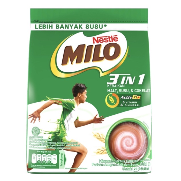 Jual MILO 3in1 Activ-Go Pouch 800g | Shopee Indonesia
