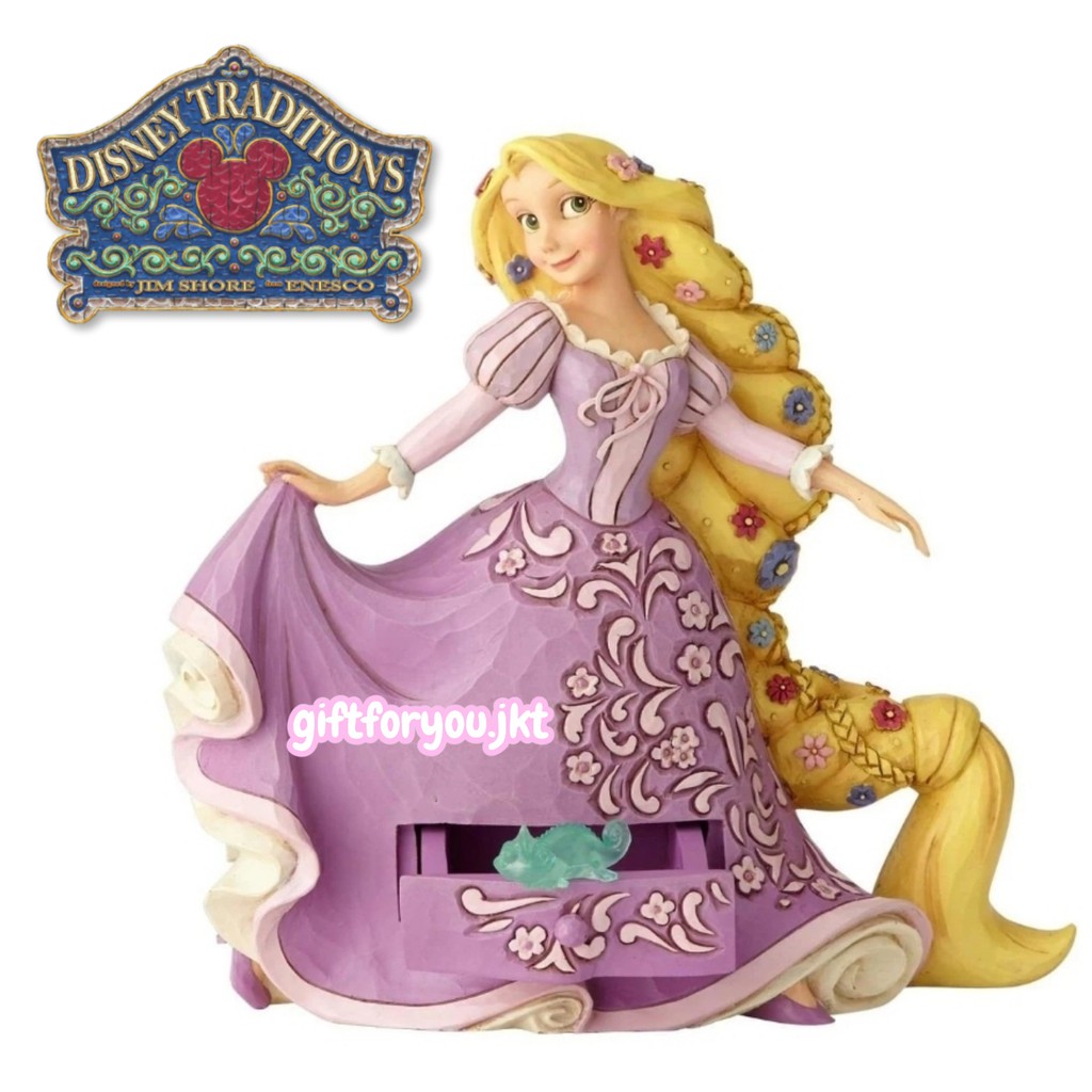 Jual Enesco Disney Traditions Rapunzel With Pascal Charm Stone Resin Figure Original Princess ...
