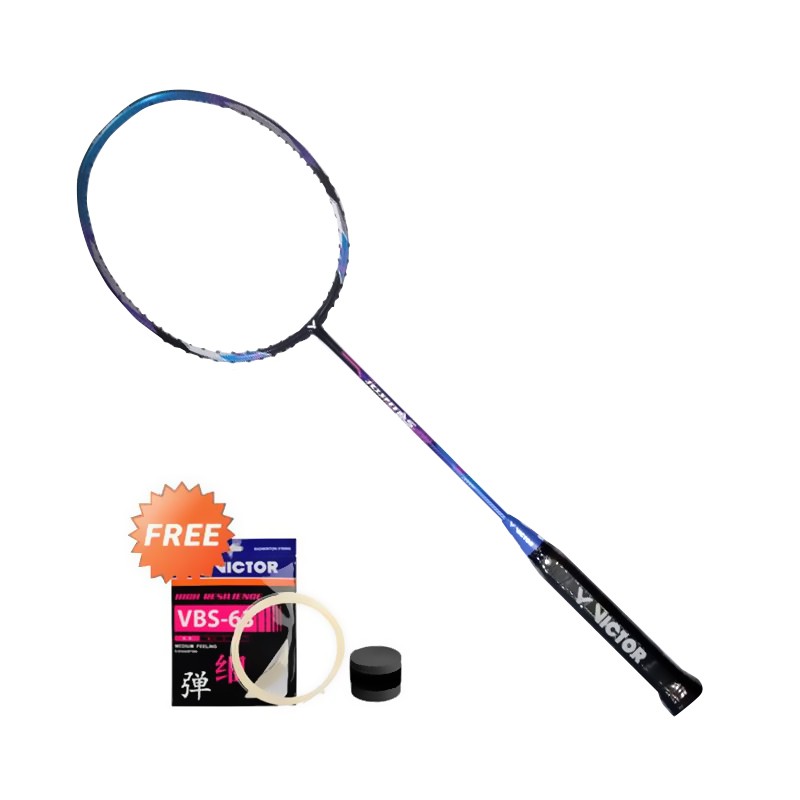 Jual Raket Badminton Victor Jetspeed S 120 + Senar VBS 63 + Grip ...
