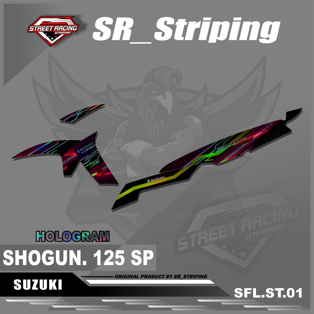 Jual Stiker Sticker Striping Hologram Shogun SP 125 Robot Premium ...