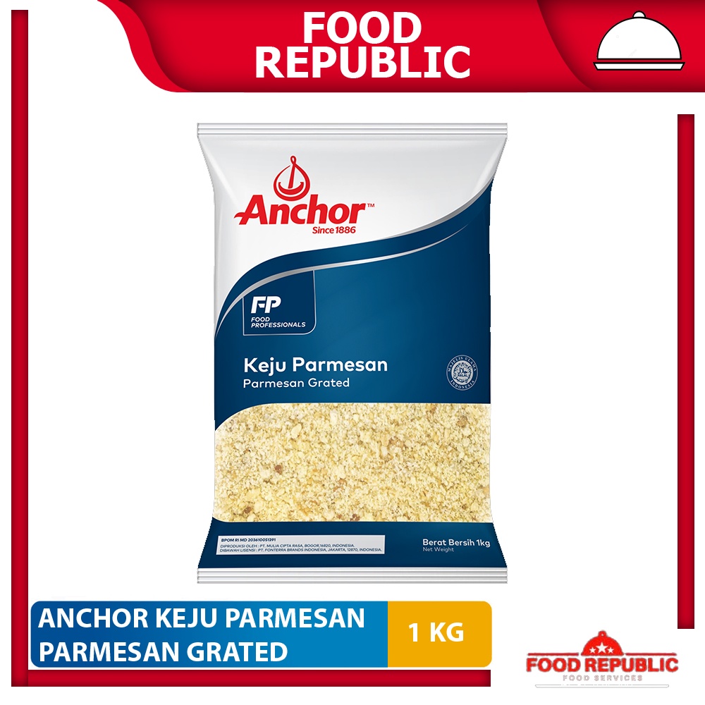 Jual Keju Parmesan Grated Cheese Grated Parmesan 1 KG Anchor Halal ...