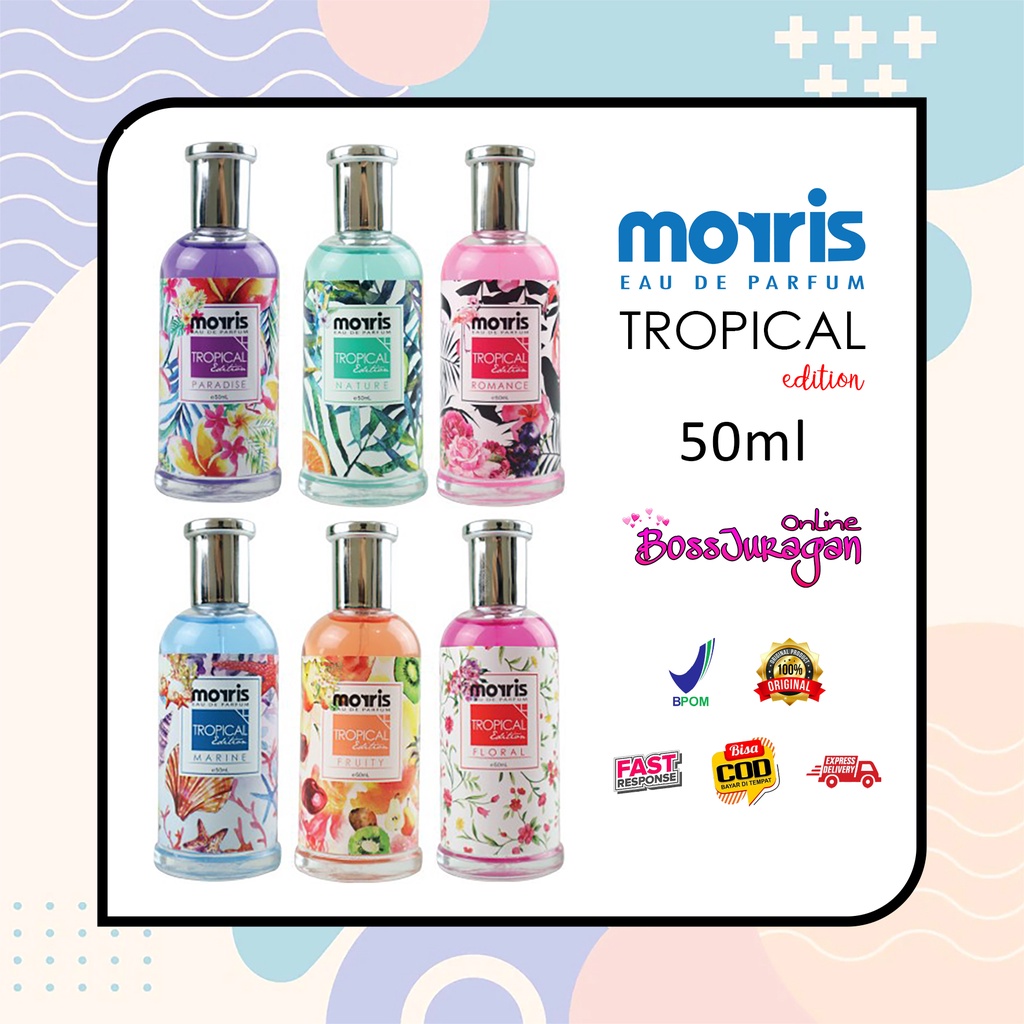 Jual (BOSS) MORRIS MINI PARFUM TROPICAL EDITION 50ML-PARFUM MORIS BPOM ...