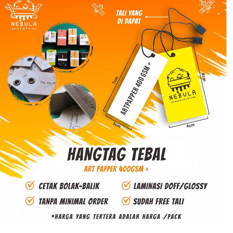 Jual [Terkece Se-RI] Hangtag Baju/Kaos 400gsm + (Plus Tali bisa custom ...