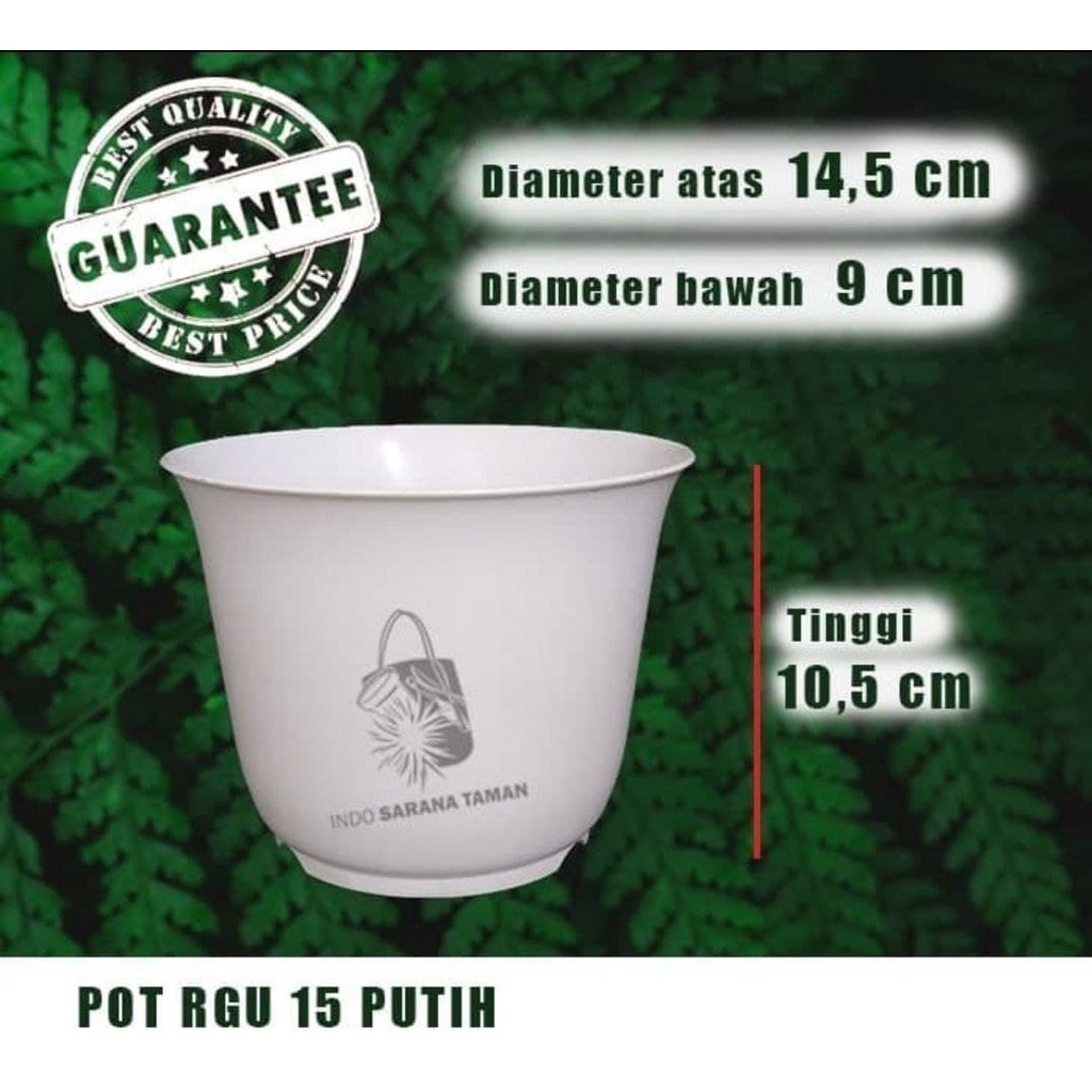 Jual POT RGU 15 PUTIH | Pot Polos | Pot Putih Polos | Pot Murah | Pot ...