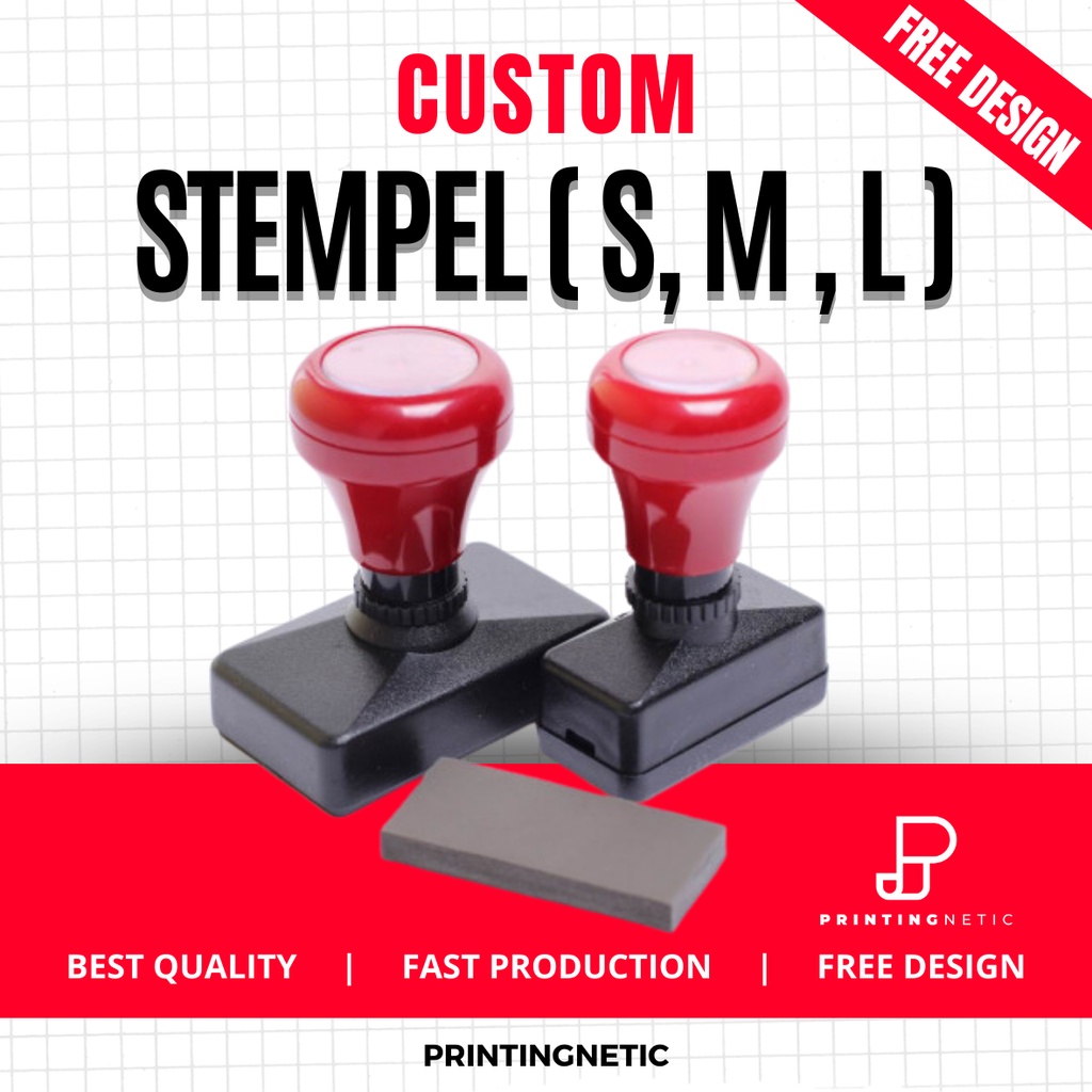 Jual (FREE DESIGN) Stempel Ukuran Kecil , Sedang , Besar / Stempel ...