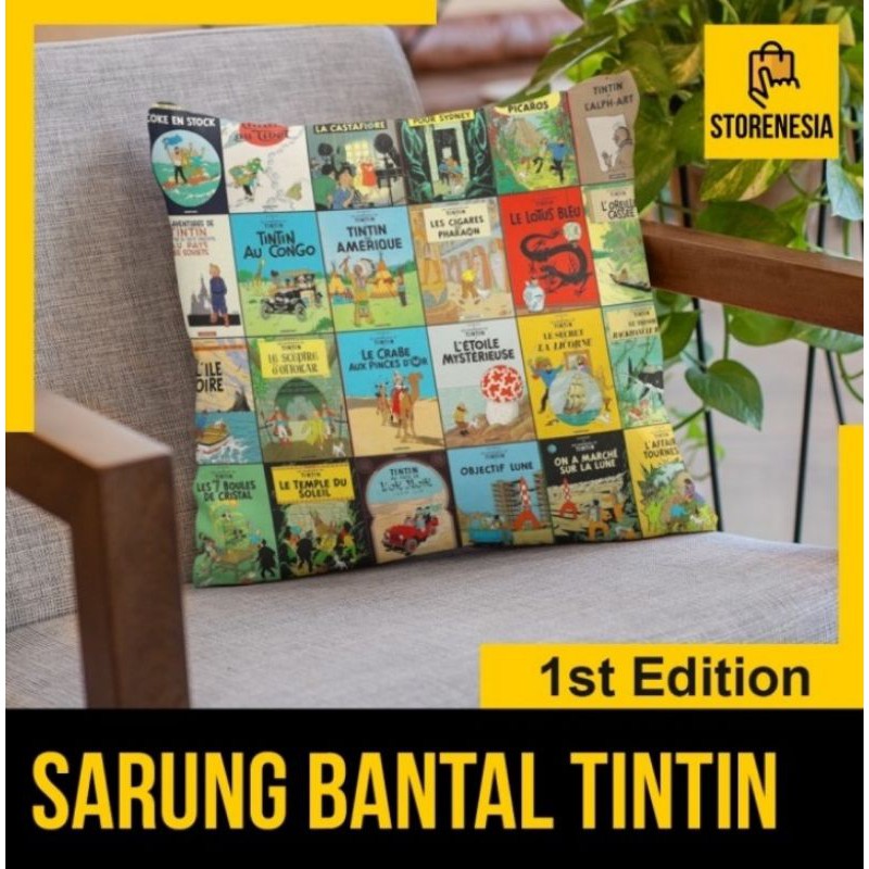 Jual Cover Sarung+Bantal TINTIN Sofa Kursi Custom - 40x40 cm | Shopee ...