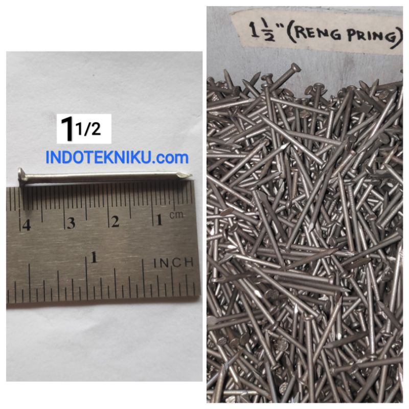Jual Paku 1.1/2 - 4cm / Paku Reng Pring (per ons) | Shopee Indonesia