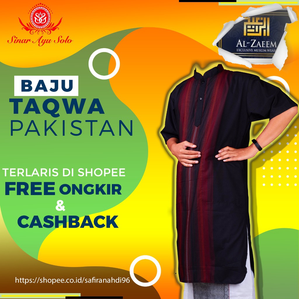 Jual Gamis Pakistan Black / Koko Pakistan Hitam Exclusive | Shopee ...