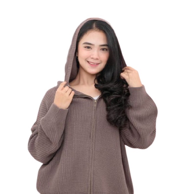 Jual JAKET HOODIE RAJUT OVERSIZE RESLETING PREMIUM TEBAL HANGAT / 7 ...