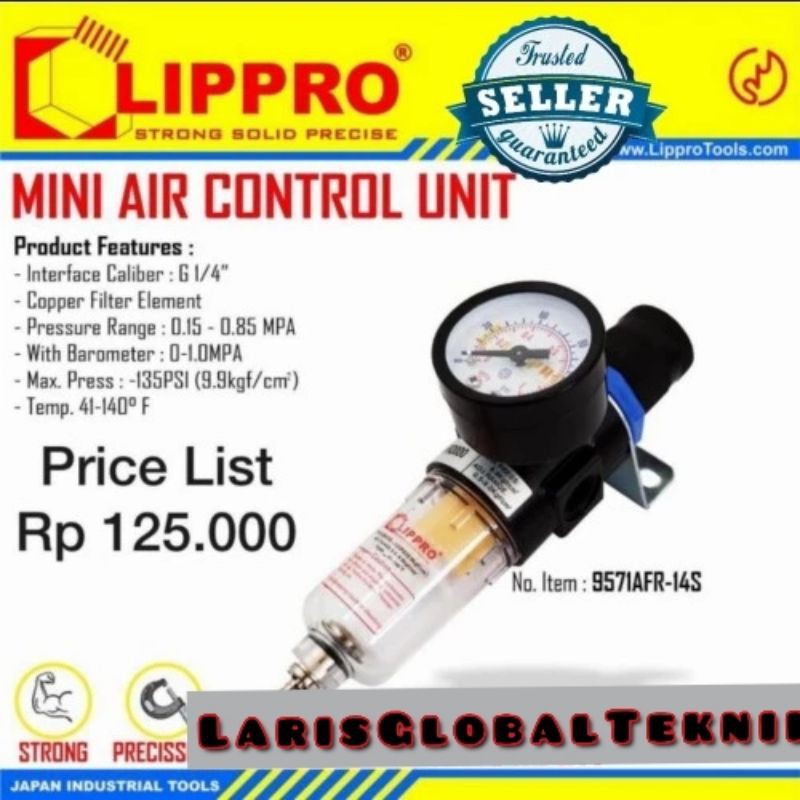 Jual Lippro mini air control unit 1/4 inch Filter Kompressor udara ...