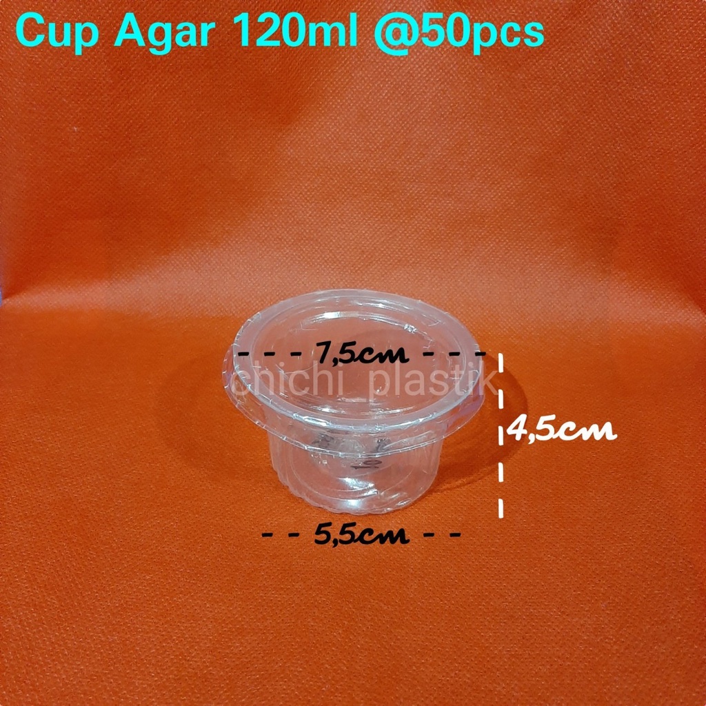 Jual Cup agar 120ml / cup agar / cup jelly / cup plastik / cup pudding ...