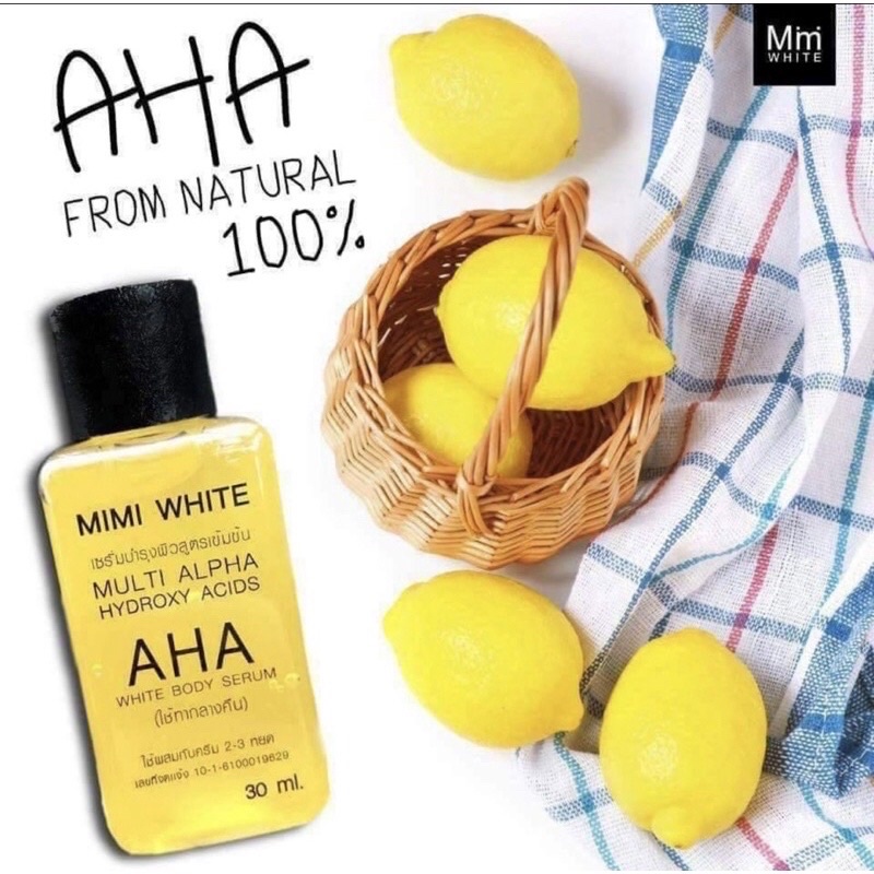 Jual MIMI WHITE AHA BODY SERUM ORIGINAL THAILAND / PEMUTIH BADAN ...