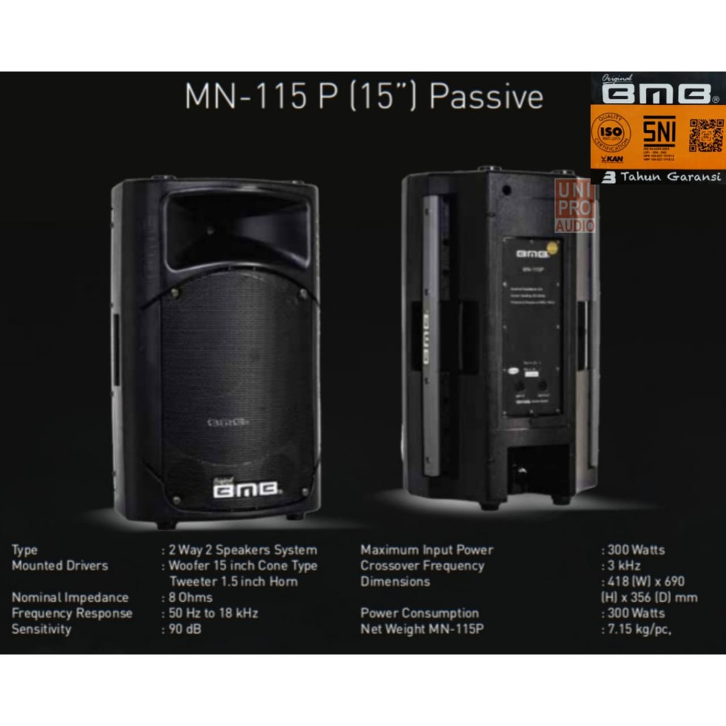 Jual Speaker Passive BMB MN 115 P (15 Inch) | Shopee Indonesia