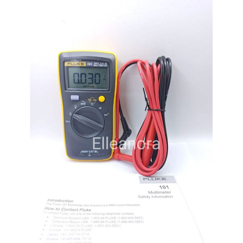 Jual Multitester Multimeter Fluke 101 + Capasitor Original | Shopee ...