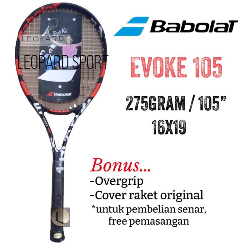 Jual Raket Tenis Babolat EVOKE 105 Berat : 275g / Tennis Racket | Shopee Indonesia