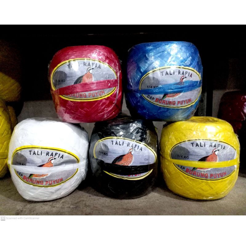 Jual Tali rafia cap puyuh 250 gram warna warni 250 gram | Shopee Indonesia