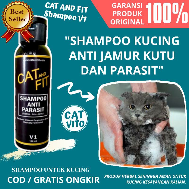 Jual SHAMPOO KUCING ANTI JAMUR KUTU DAN PARASIT CAT AND FIT V1 | Shopee Indonesia