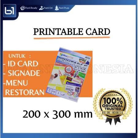 Jual BLUEPRINT Printable ID Card A4 Double Sided, Bahan Kertas Cetak ...