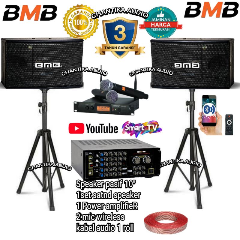 Jual Paket Karaoke Speaker Bmb 10 inch CS 450 V DAN AMPLIFIER BLUETOOTH ...