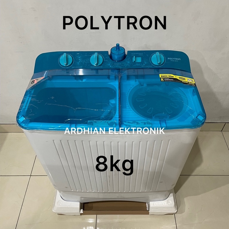 Jual MESIN CUCI POLYTRON PWM 8072 PRIMADONA SAMBA 2 Tabung 8 Kg ...
