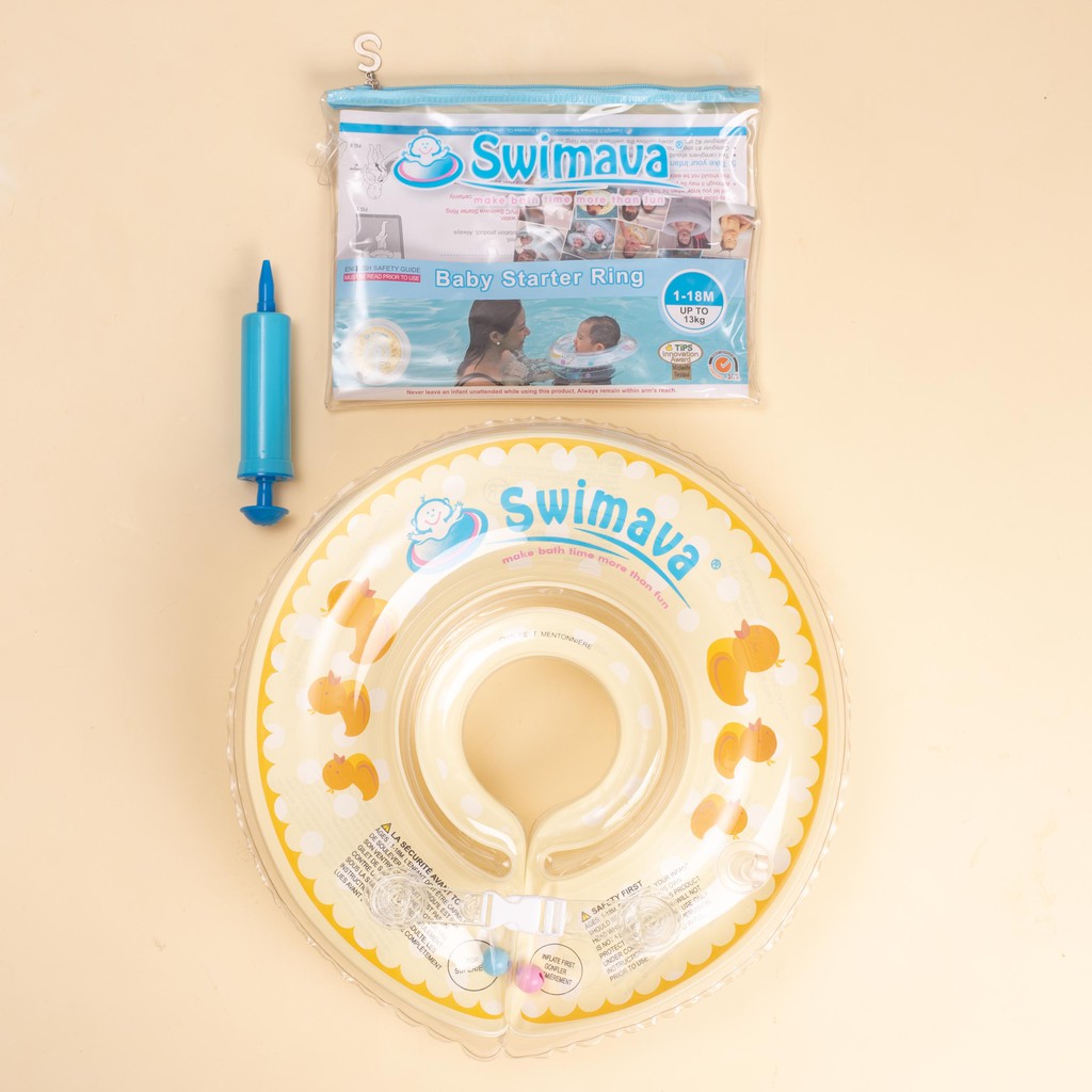Jual Pelampung Renang - Swimava G1 Starter Ring Yellow Duckie With Hand Pump | Shopee Indonesia