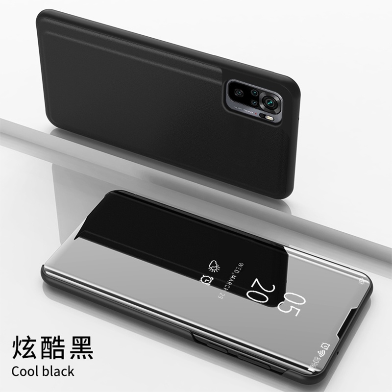 Jual Case Redmi Note 10 Pro- Flip Case Clear View-Flip Cover Standing ...