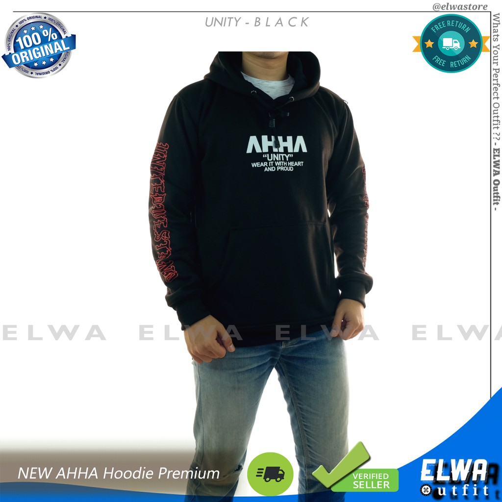 Jual NEW UNITY Jaket Hoodie AHHA atta List Strip Plat Premium ...
