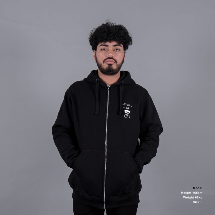 Jual UNKL347 Jacket Hoodie Hitam Model Simpel Bahan Fleece BNYG ...