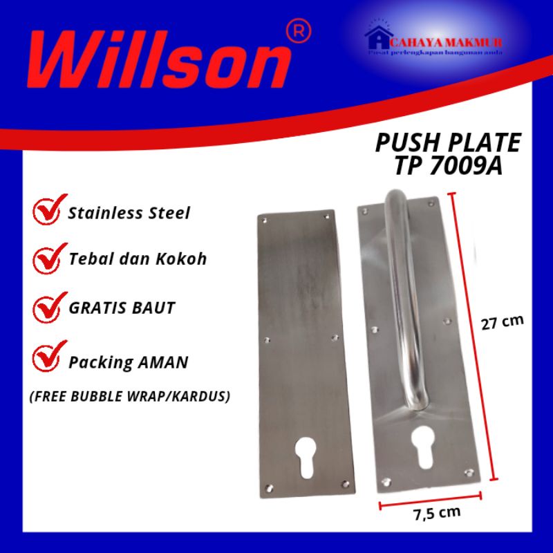 Jual PUSH PLATE HANDLE PINTU PULL PLATE PUSH PLATE STAINLESS STEEL TP ...