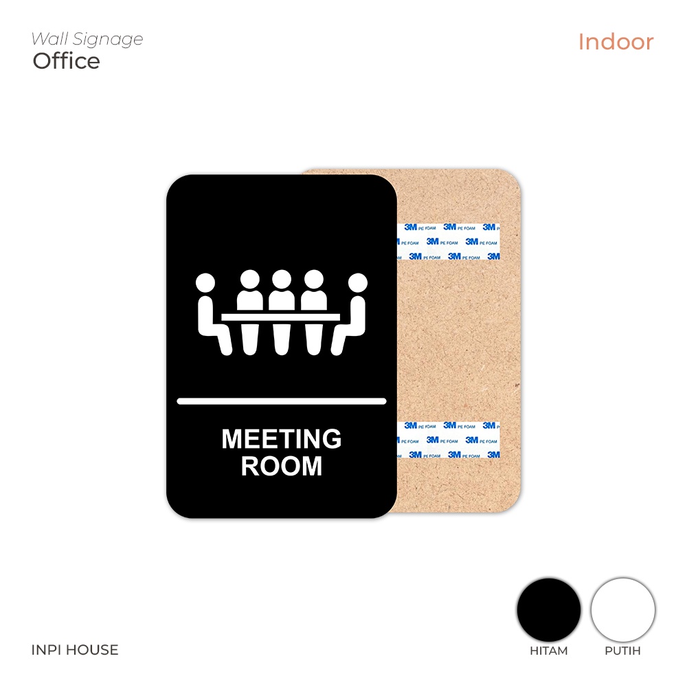 Jual meeting room signage - area ruang meeting - hitam putih | Shopee ...