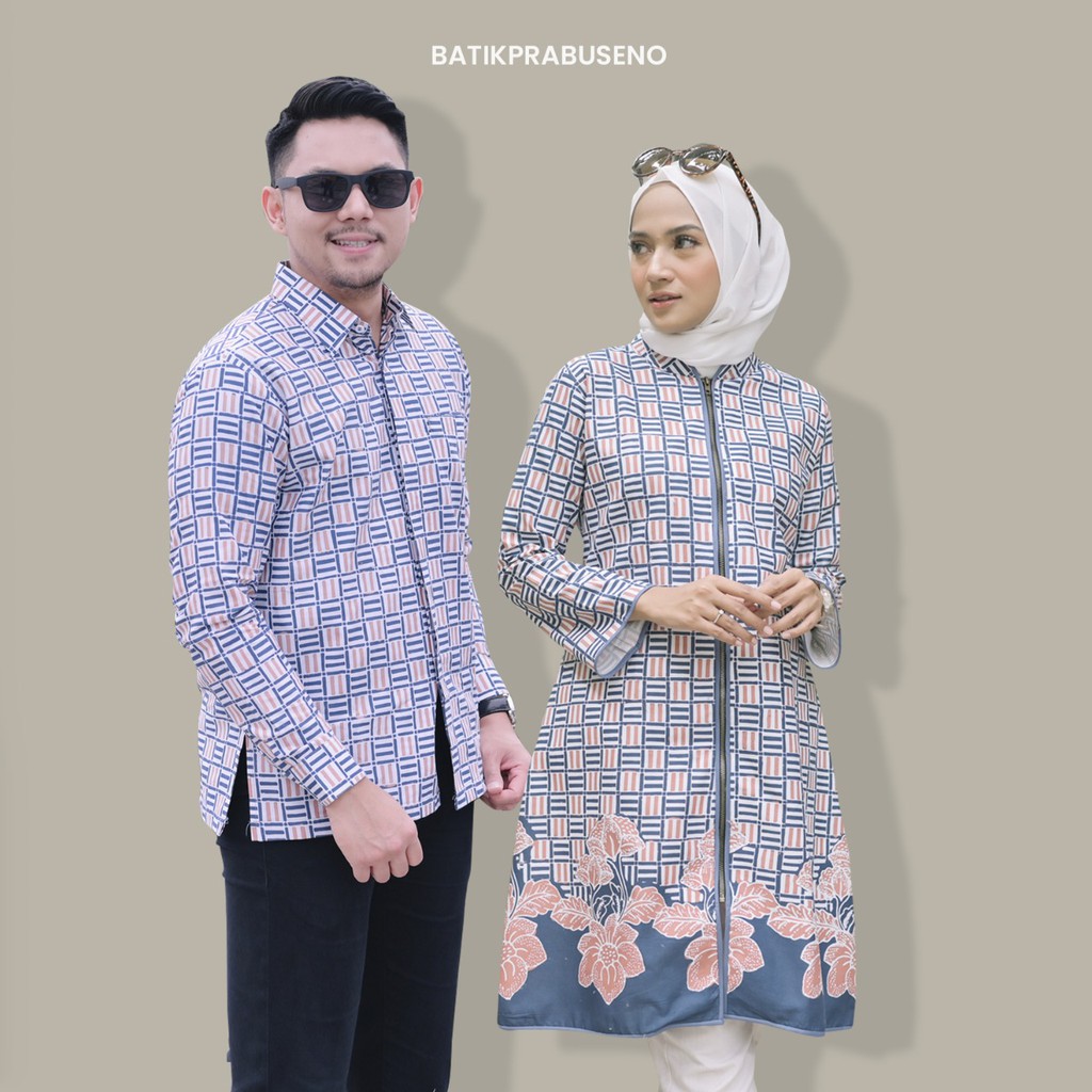 Jual ATASAN COUPLE MOTIF RAHMAWATI MALANGJIWA ATASAN BAJU COUPLE BATIK ...