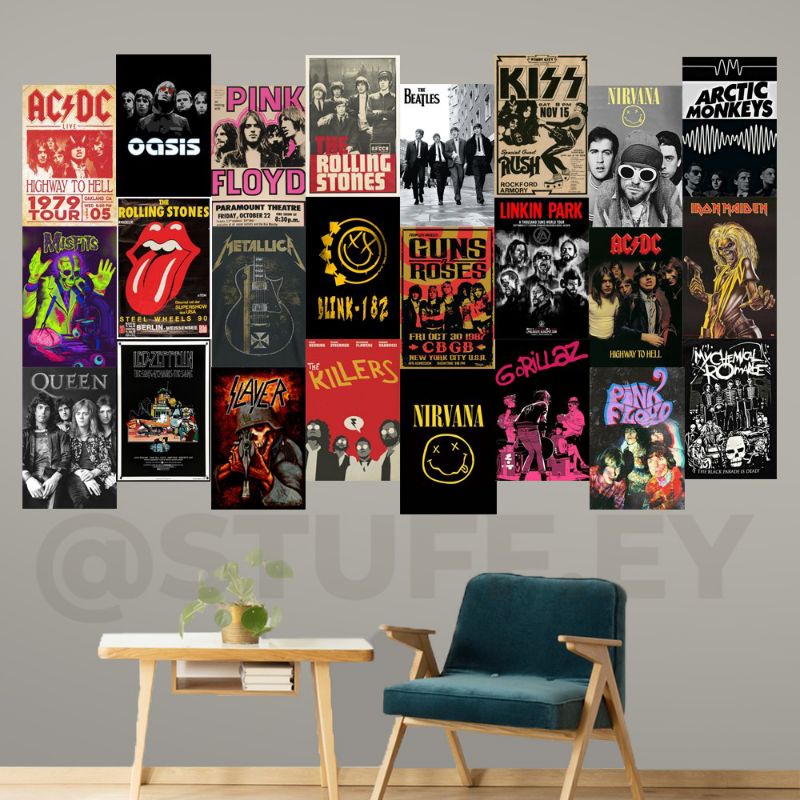 Jual Poster Aesthetic / Tema Kuning, Putih, Monochrome, Band, KPop ...