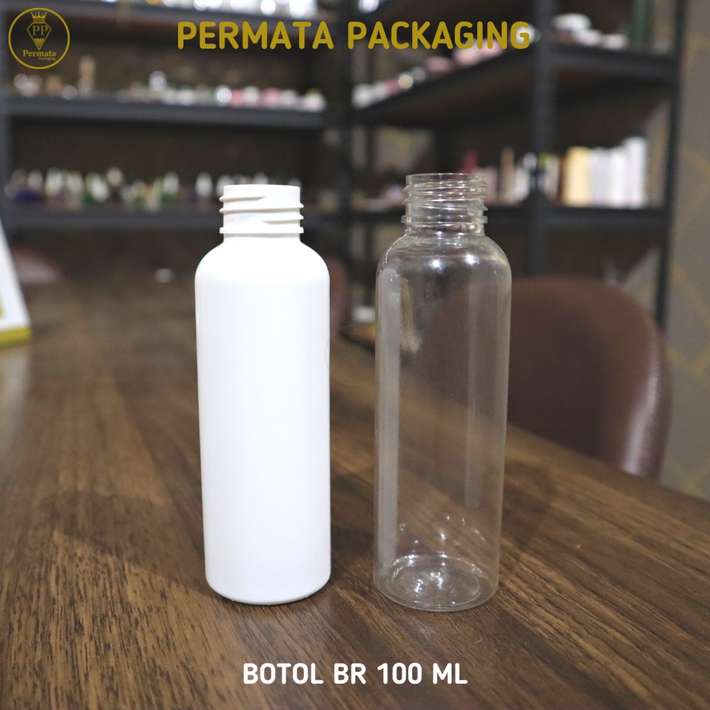 Jual Botol BR 100ml / Botol Boston Round 100ml / Botol Plastik 100ml / Botol Sabun 100 ml ...
