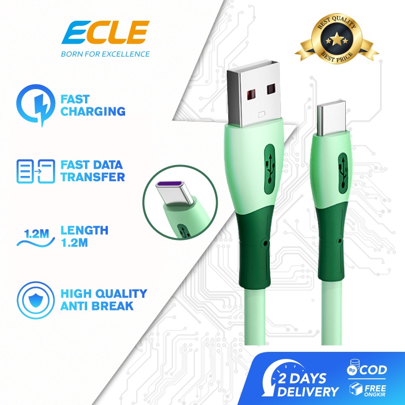 Jual (NEW) ECLE Data Cable Fast Charging Kabel Data Type-C 5V 2.4A ...
