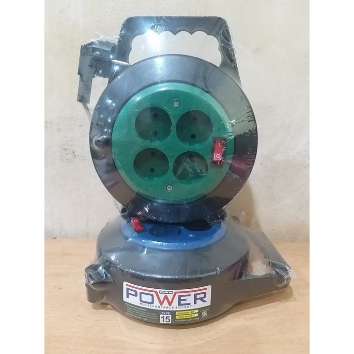 Jual DPM - POWER KABEL GULUNG ROLAN 4 LUBANG COLOKAN TIPE 10 6M METER ...