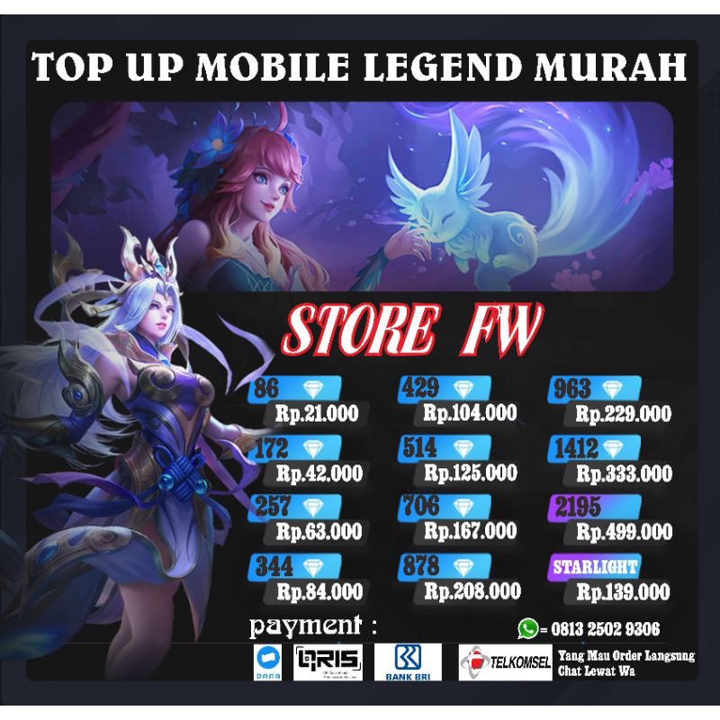 Jual Top Up Diamond Mobile Legends | Shopee Indonesia