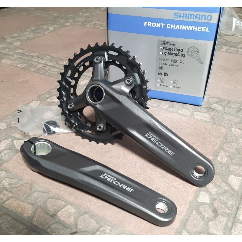 Jual CRANK GIR SHIMANO DEORE M4100 36-26T 10sp 170mm | Shopee Indonesia