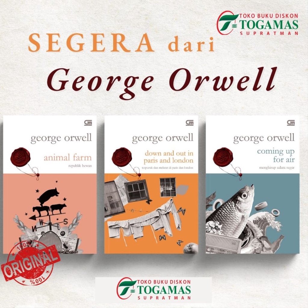 Jual READY !! Terpuruk dan Melarat di Paris dan London (Down and Out in ...