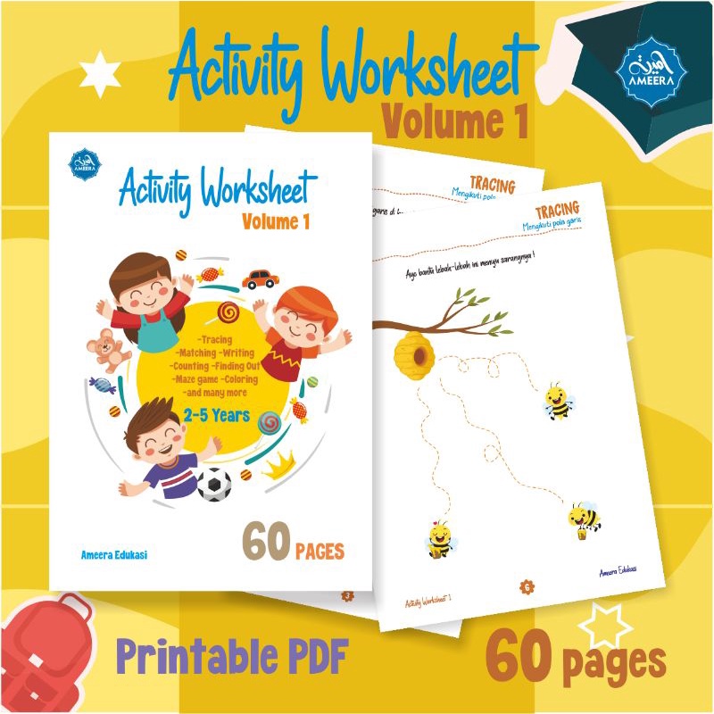 Jual (File PDF) Printable Activity Worksheet Vol 1. Lembar Aktivitas ...