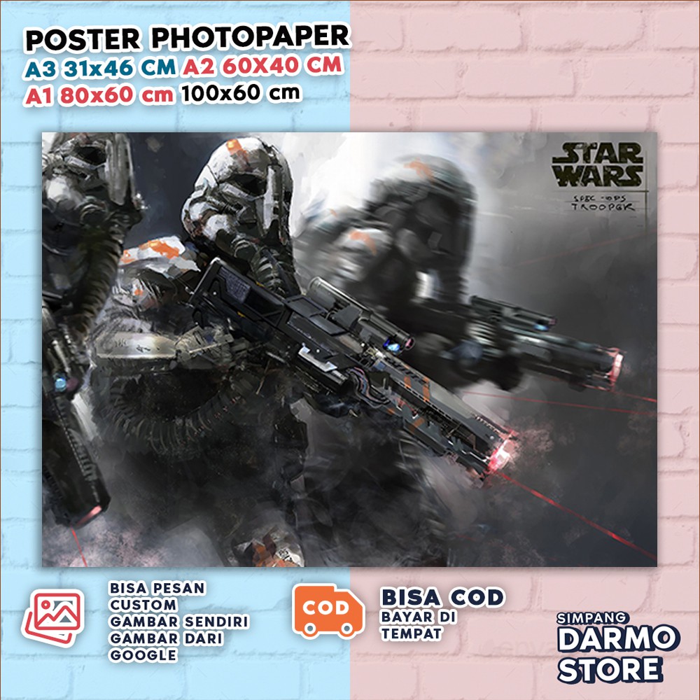 Jual Poster Starwars Hiasan Dinding Darth Vader Jedi Vintage Space ...