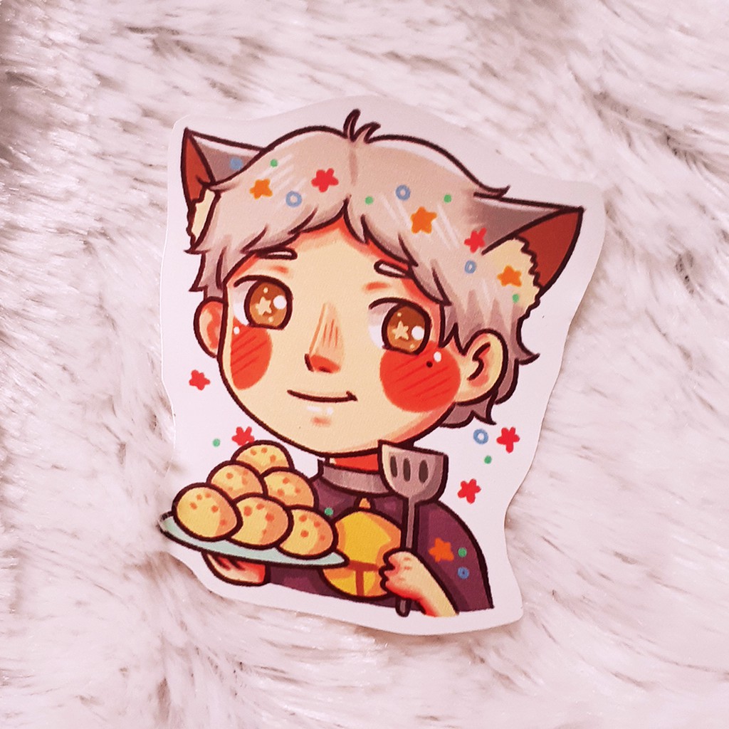 Jual Stiker besar Neko Kucing Haikyuu Hinata Suga Kuroo Tsukishima ...