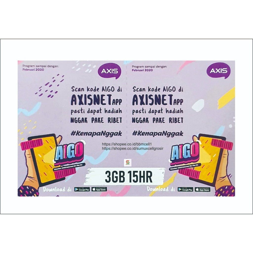 Jual VCR AXIS 3GB 15HARI | Shopee Indonesia