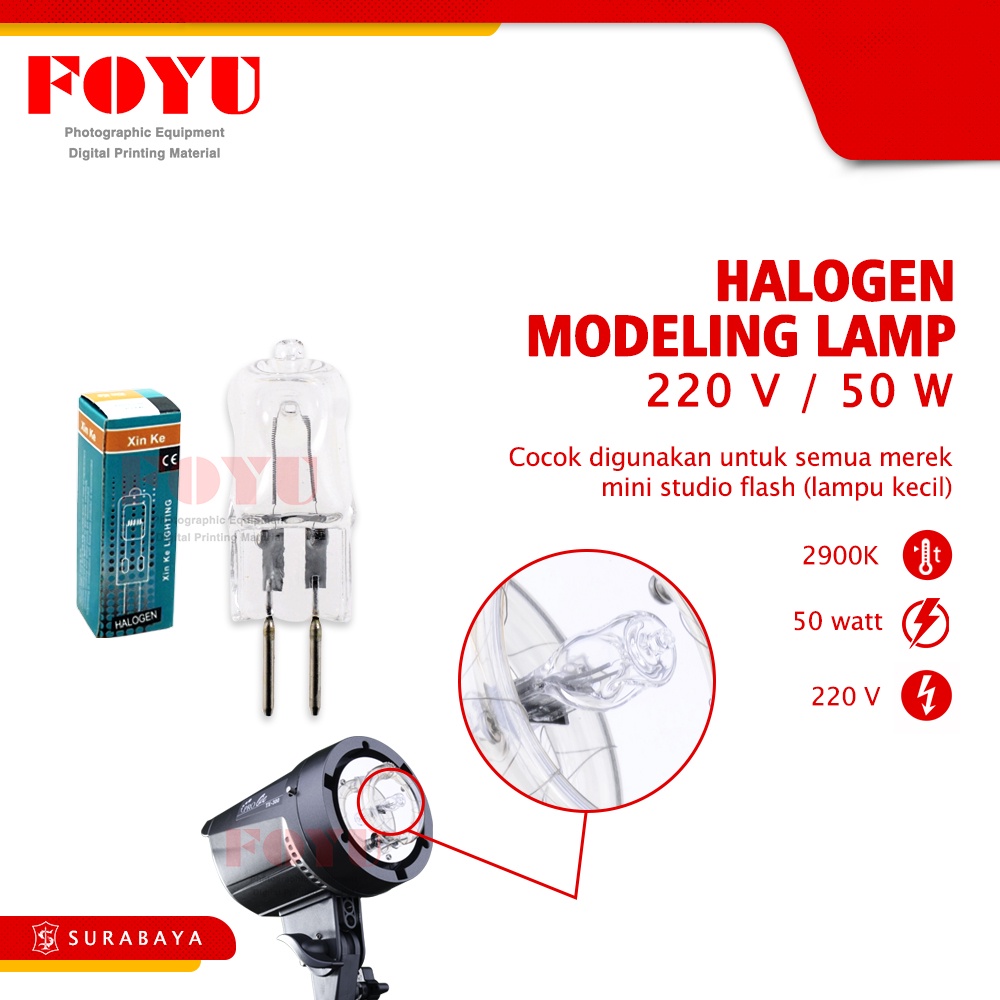 Jual Halogen Modeling Lamp 50 Watt 50W Untuk Lampu Model Kuning Mini ...