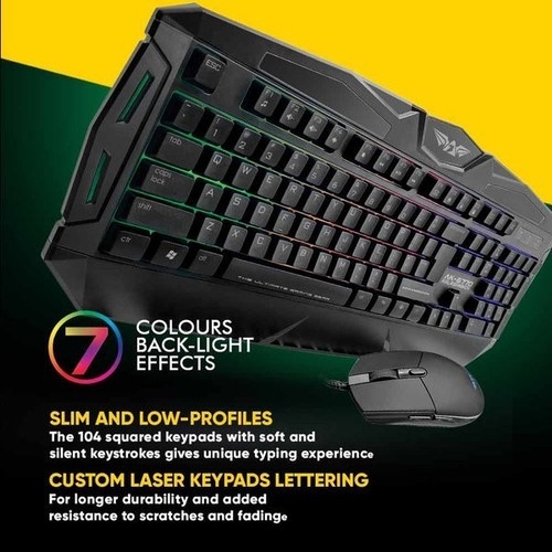 Jual Keyboard + Mouse Wired Armageddon AK-6670 Kalashnikov | Shopee ...