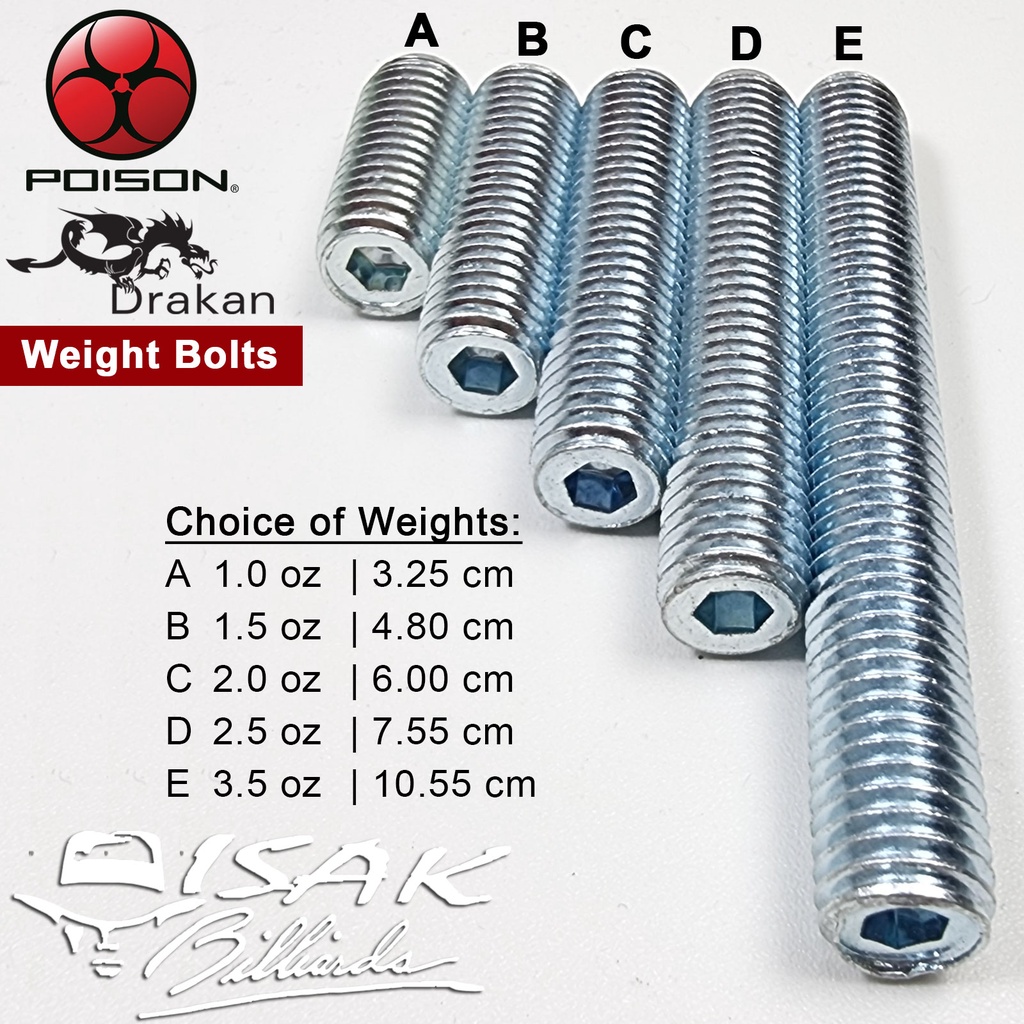 Jual Poison Drakan Weight Bolt - Baut Pemberat Stick Billiard Biliar ...