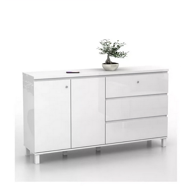 Jual Lemari Bufet skandinavian nilsen SB White glossy bufet kabinet ...