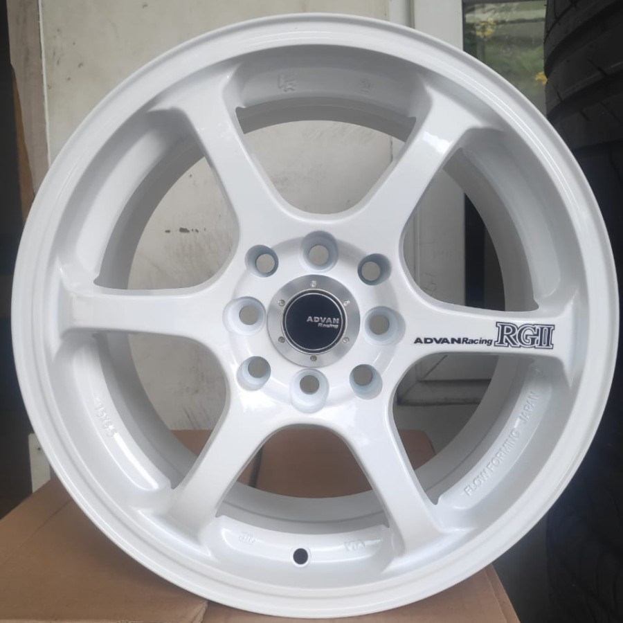 Jual Velg Mobil Advan RG2 Rossi Ronin 15x6.5 8x100/114.3 ET+40 White ...