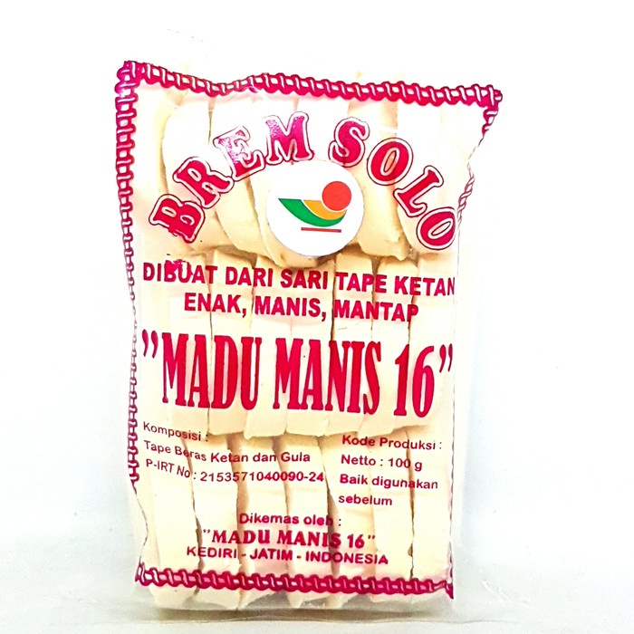 Jual MADU MANIS 16 BREM SOLO 100gr | SARI TAPE KETAN ENAK MANIS BULAT ...
