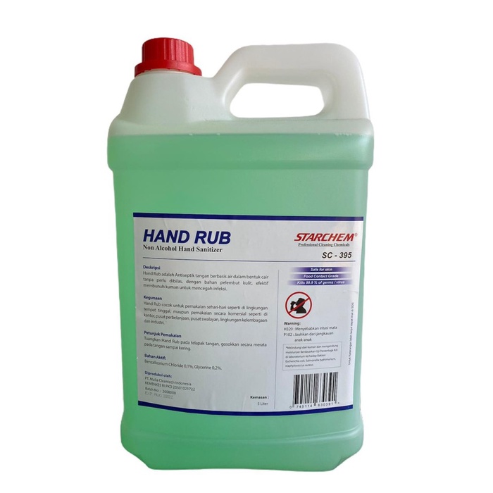 Jual Hand Rub Starchem 5Liter Kemenkes Antiseptik NonAlkohol Hand ...